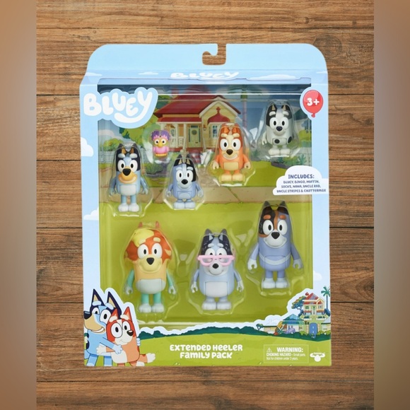 Disney | Toys | Bluey Extended Heeler Family Pack 8 Minifigures ...